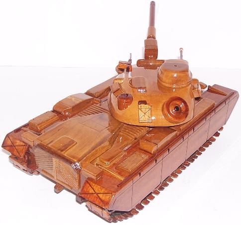 M-48 tank wooden tank model Mahogany wood Tank